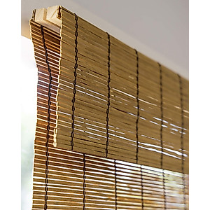 CHICOLOGY Bamboo Blinds , Bamboo Shades , Roman Shades for Windows , Roman Window Shades , Window Shades for Home , Bamboo Shades for Patio , Blinds & Shades , Window Shade , 29"W X 64"H, Fox