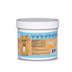 Prymal Pets Eggshell Calcium for Pets - 12 oz. Natural, Ultra-Pure Egg Shell Mineral Powder Supplement for Cats and Dogs - High Absorption, Helps Support Bone, Joint, Teeth, Heart, Immune Health