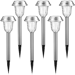 Nekteck Solar Lights Outdoor, 6 Pack Solar Pathway Lights Waterproof, Landscape Lighting Solar Powered, Wireless Solar Garden Lights Decorative for Yard, Patio, Landscape and Walkway