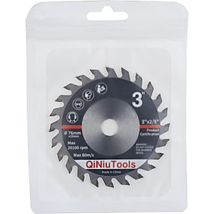 QiNiuTools 3 Inch 76mm 24-Tooth TCT Circular Saw Blade for Wood Plastic Composite Material Cutting
