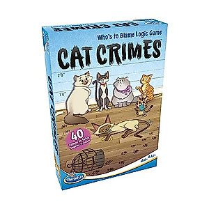 ThinkFun Cat Crimes Brainteaser - Engaging Logic Game for Kids and Adults | Develops Critical Reasoning Skills |Durable Components | Fun Cat Themed Artwork | Ideal for Ages 8+