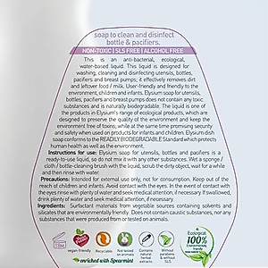 Premium Baby Dish Soap And Baby Bottle Cleaner Baby Bottle Soap Non - Toxic Ingredients Ecological Liquid Formula for Effective & Easy Cleaning Baby Travel Essentials 13.5 Fl Oz Pack Of 2