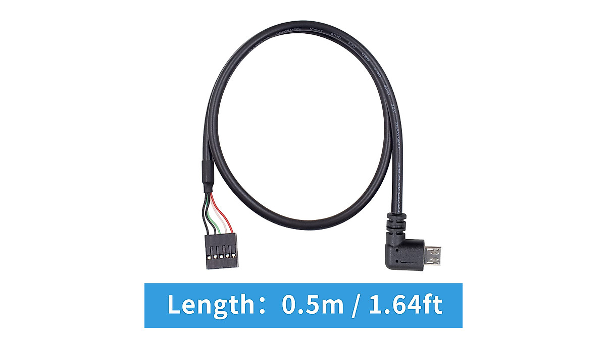 Duttek Micro USB to Motherboard Header Cable - 2-Pack