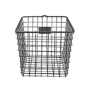 Spectrum Wire Small Basket with Label Plate (Industrial Gray) - Storage Bin & Décor for Bathroom, Closet, Pantry, Under Sink, Toy, Shelf, Kitchen, & Nursery Organization