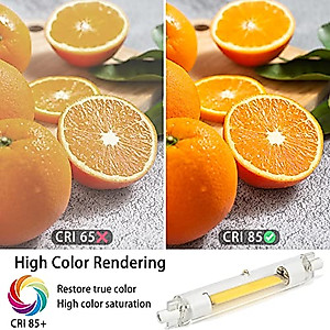 TOWBEBER R7s LED Bulb 118mm Dimmable 4rd Generation, 20W Double Ended J118 Base T3 LED Replacement for Halogen 200W Light Bulbs, 2000lm Sapphire COB Bulb 3000K Warm Light CRI 85 (2PCS)
