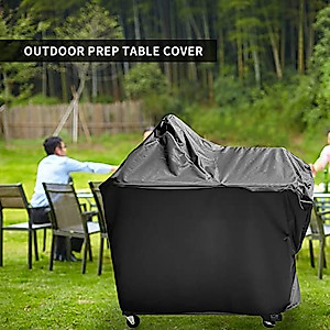 Andacar Outdoor Sink Cover for Cuisinart Outdoor Prep Table, Waterproof Sink Station Cover Dustproof Prep Table Cover Durable Prep Station Cover for Grill Black-48x24x48inch