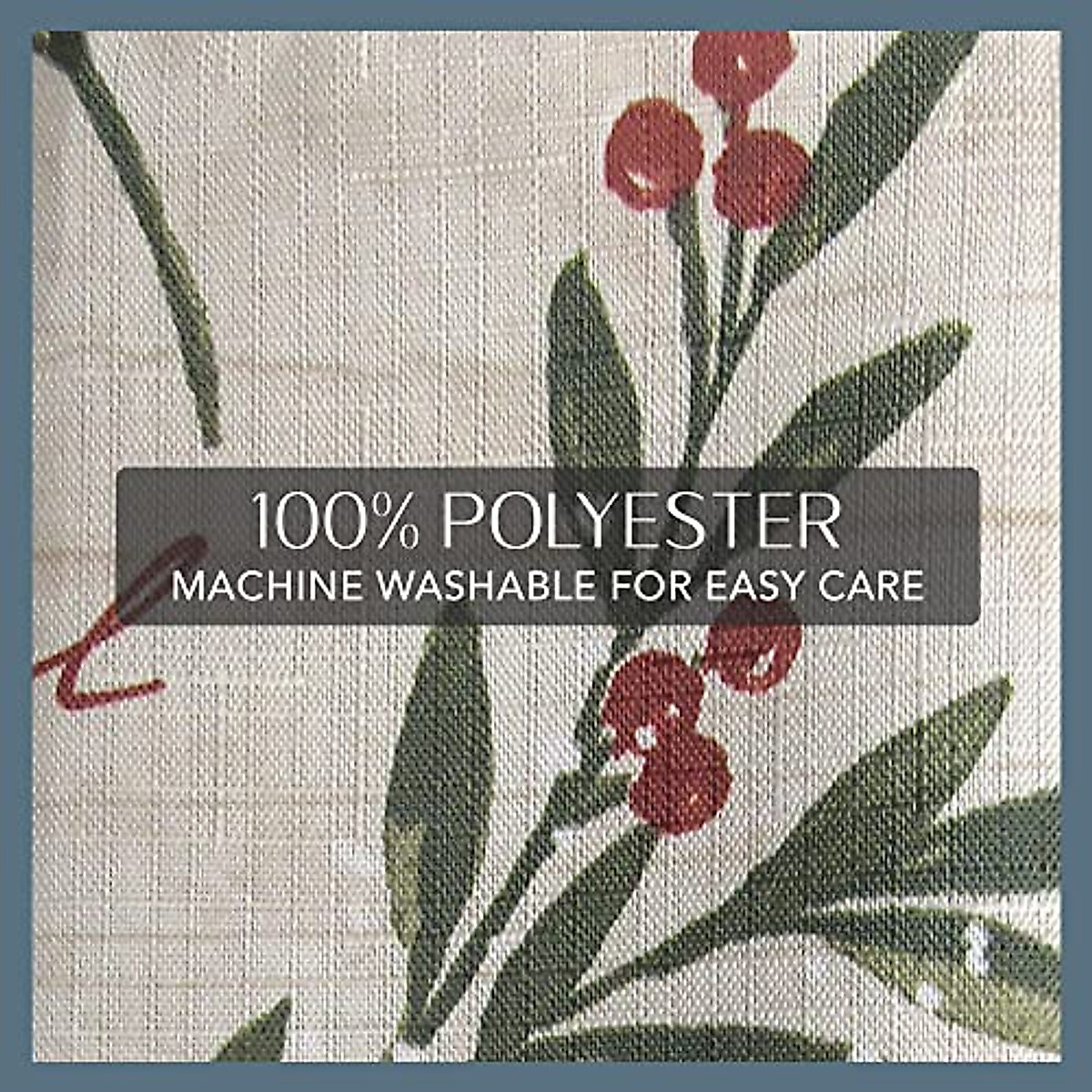 Elrene Home Fashions Holiday Tree Trimmings Fabric Napkins, Set of 4, 17 Inches x 17 Inches