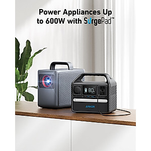 Anker 522 Portable Power Station, 299Wh Solar Generator (Solar Panel Optional), LiFePO4 Battery Pack, 300W (Peak 600W) PowerHouse, 6 Ports, 2 AC Outlets, 60W/20W USB-C PD Ports, LED for Camping and RV