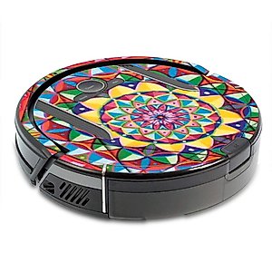 MightySkins Skin Compatible with Shark Ion Robot R85 Vacuum Minimum Coverage - Rainbow Kaleidoscope | Protective, Durable, and Unique Vinyl Decal wrap Cover | Easy to Apply, Remove | Made in The USA