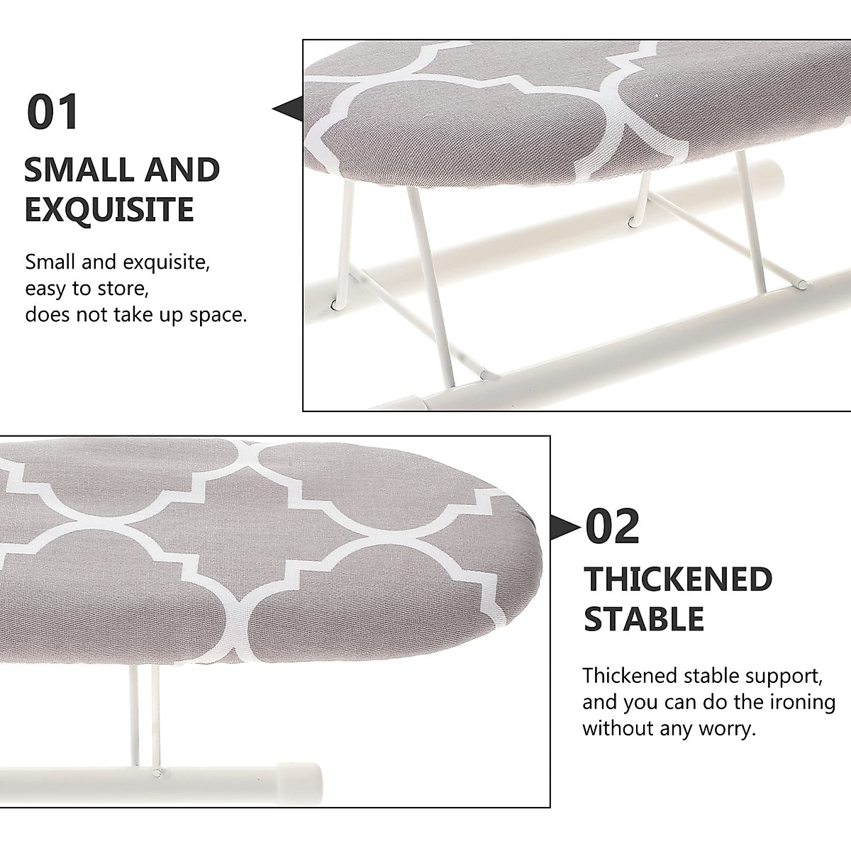 Zerodeko Wall Mounted Ironing Board Tabletop Portable Mini Ironing Board Sleeve Ironing Board Small Countertop Ironing Plate for Sewing Iron Ironing Desktop Accessories