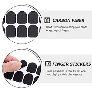 Hemobllo 50pcs Game Finger Stickers Sensitive Touch Screen Sticker bood Tape Mobile Game Controller Finger Covers Grip Tape Carbon Fiber Tape Sweat-Resistant Finger Sticker Non-Slip Handle