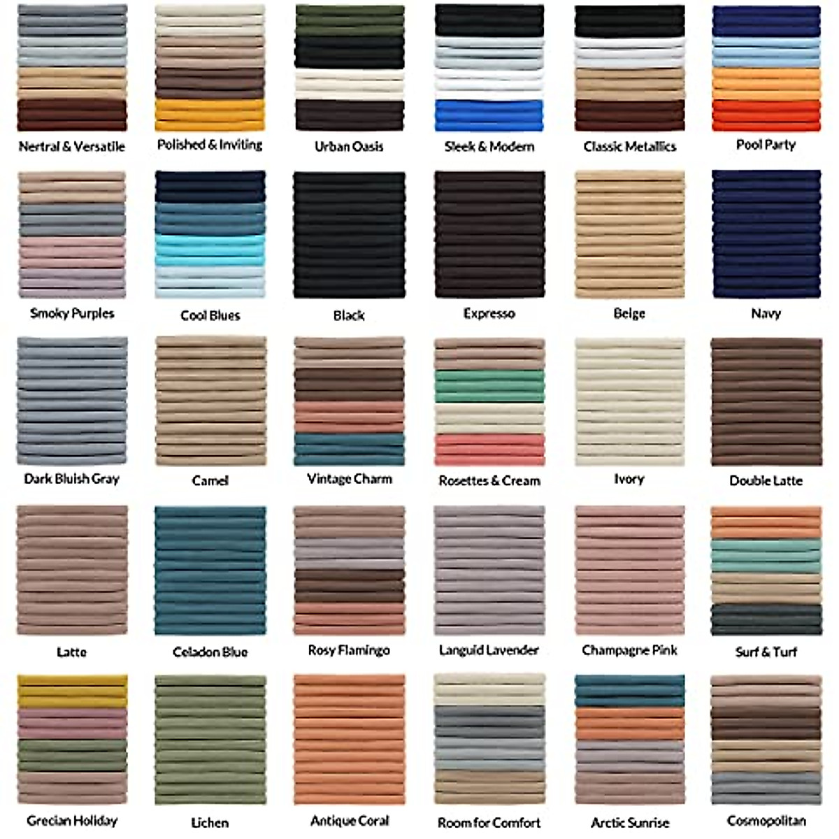 HBY Women's Hair Ties for Thick or Curly Hair. No Slip Seamless Ponytail Holders Sports Thick Hair Ties, Urban Oasis, 8MM, 12 Pcs