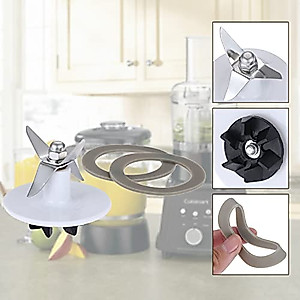 SPB-456-2 Blender Cutting with 2 Rubber Sealing Gasket, Replacement for Cuisinart Blenders Models BFP703 BFP-703 BFP703B BFP-703CH SPB7 SPB-7BK CB8 CB9 BFP-703
