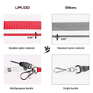 3 Pack Neck Lanyard with ID Badge Holder, Office Strap Lanyards, Stainless Metal Swivel Hook for Name Tag, Badge Holders, Keychains, Card, Red, Orange, Brown