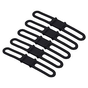 5PCS Silicone Band, Multipurpose Bike Handlebar Strap Cycling Flashlight Mount Holder