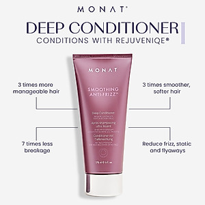 MONAT Smoothing Anti-Frizz Set - Natural Frizz Ease Shampoo & Frizz Dismiss Conditioner for Lightweight Frizz Control and Smooth, Shiny Hair