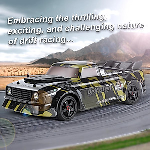 HAIBOXING 1/18 Scale RC Cars 2196 Drift RC Car 28 KM/H High Speed with Gyro, 2.4 Ghz Electric Vehicle RTR 4X4 Remote Control Cars Drifting Race Toys for Adults Boys Girls Kids Gifts with Two Batteries