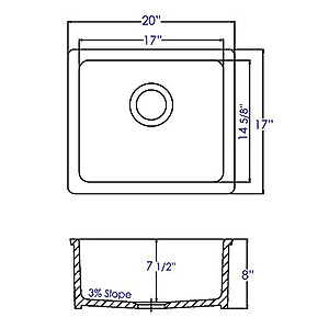 ALFI brand AB2017 Kitchen Sink, White