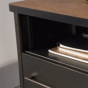 Sauder Boulevard Café Executive Desk, Black finish