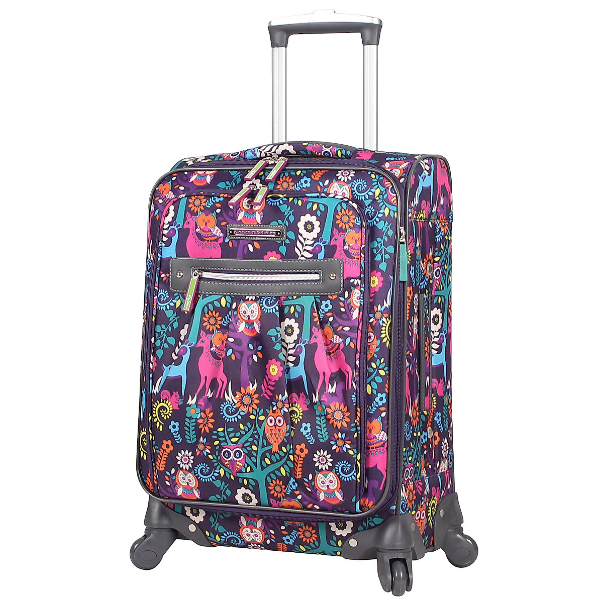 Lily Bloom Carry On Expandable Design Pattern Luggage With Spinner Wheels For Woman (20in, Wildwoods)