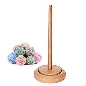 Wooden Yarn Holder for Crocheting,Bearing Twirling Mechanism Yarn Ball Holder Knitting Ball Stand Crochet Yarn Holder Portable Yarn Holder, Gifts for Knitter