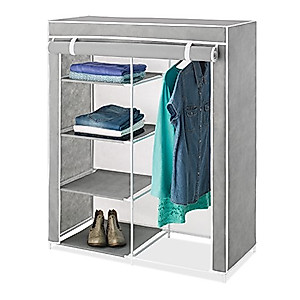 Whitmor Compact Clothes Closet, 15.75 L x 34.25 W x 42.0 H inches, Grey