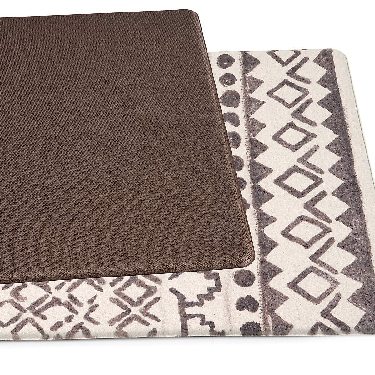 Rugshop Distressed Bohemian Anti Fatigue Standing Mat 18" x 47" Gray