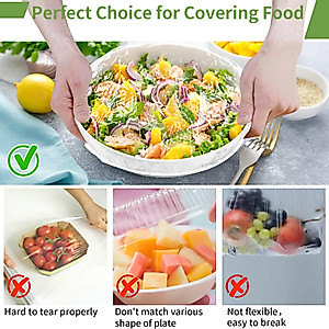 NIUBIER 200 Pcs Bowl Covers, Bowl Covers Reusable, Plastic Bowl Covers, Bowl Covers Elastic, Food Covers Stretch, Plate Covers for Food, Bowl Covers for Bread Proofing