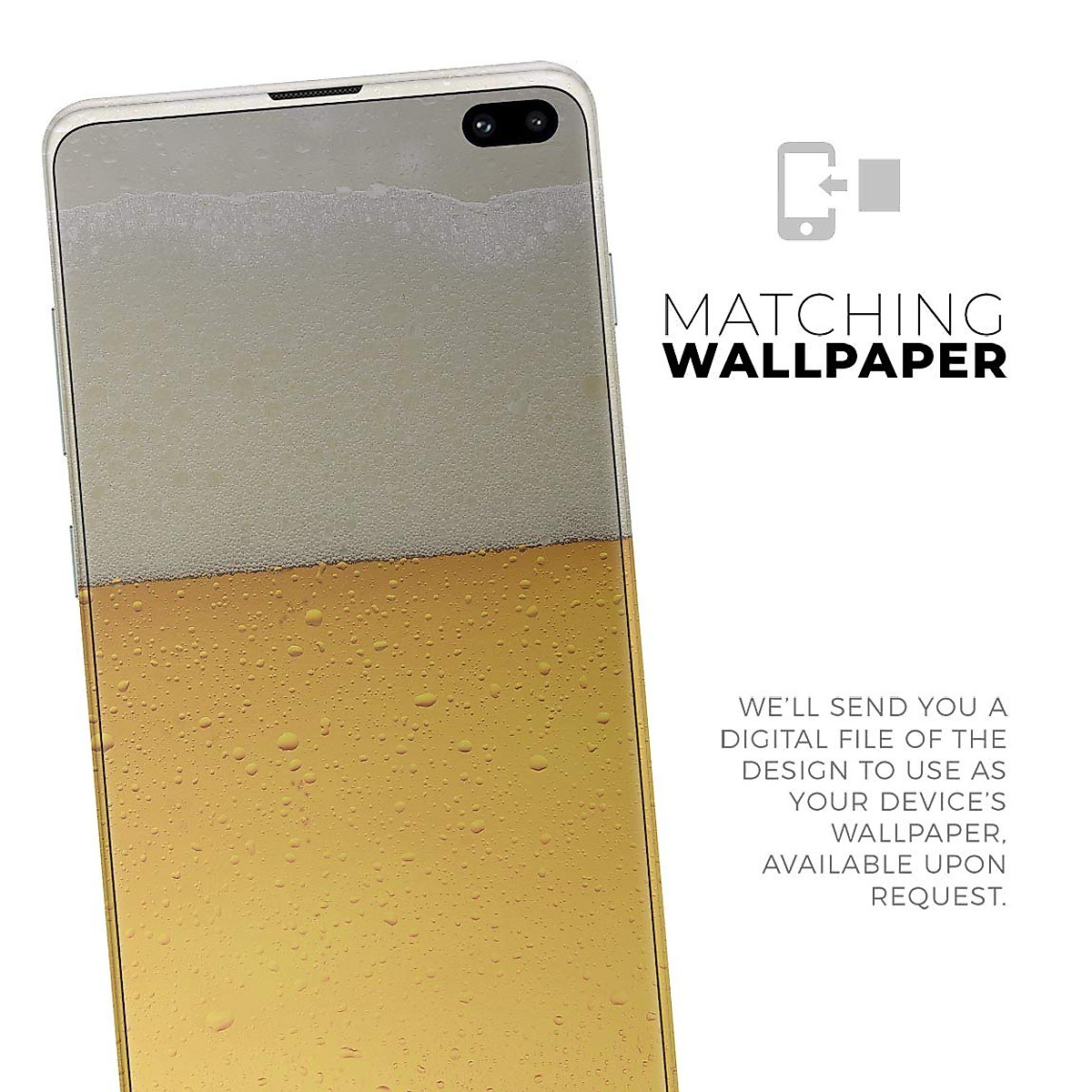 DesignSkinz Cold Beer Protective Vinyl Decal Wrap Skin Cover Compatible with The Samsung Galaxy S20 (Screen Trim & Back Glass Skin)