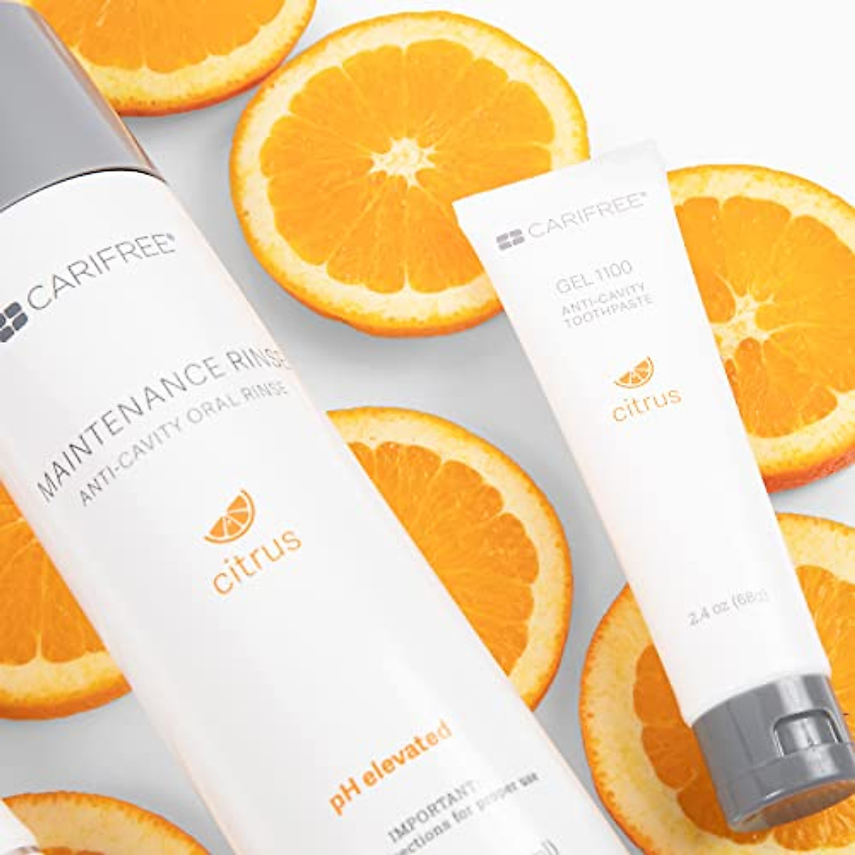 CariFree Maintenance & Prevention Kit, Citrus | Anti-Cavity Fluoride Toothpaste & Mouthwash | Cavity Prevention | Freshens Breath & Moistens Mouth | Dentist Recommended Oral Care (Citrus, 1-Month Kit)
