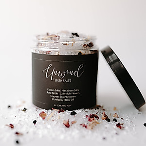 Relaxing Bath Gift Set For Women, Mothers Day Spa Gifts, Self Care Products For Women, Calm Essential Oil Roller, Oatmeal Lavender Bath Soak And Epsom Salts With Essential Oils, By Soulistic Root