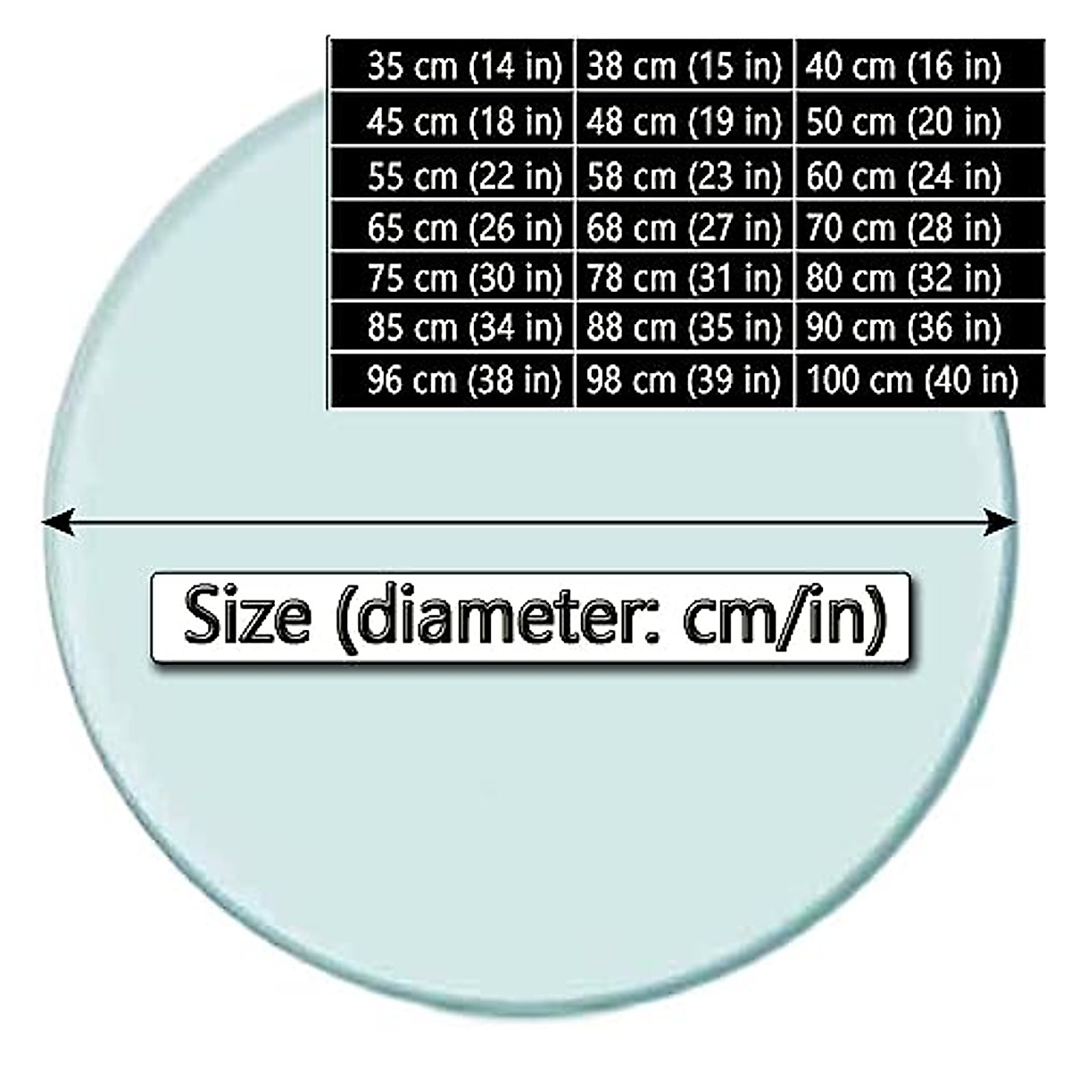 SNWGPLY Kitchen Dining Table Top, Round Dining Table Glass Table Top, Round Glass Table Top Replacement, 6 Non-Slip Rubber Pads, 35-100cm, Easy to Clean, Transparent