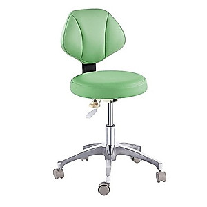 Microfiber Leather Dental Doctor's Chair Stools Medical Adjustable Mobile Chair Dark Blue (4#)