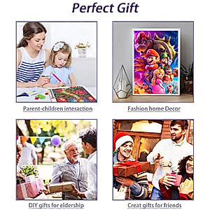 AIBOERL Diamond Painting Kits for Adults, 4 Pack Cartoons 5D Diamond Art Kits, Full Drill DIY Crafts for Adults Home Wall Decor Gift Diamond Dots [11.8x15.7inch]