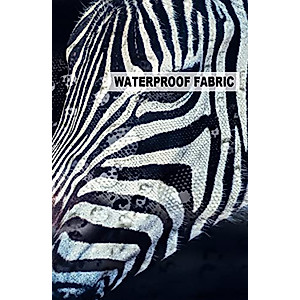 Outdoor Waterproof Pillow Covers for Patio Furniture Zebra Black Background Decorative Throw Pillow Cover Wild Animal Wildlife Pillowcases Set of 2 Cushion Case for Sofa Couch Chair 26 x 26 in