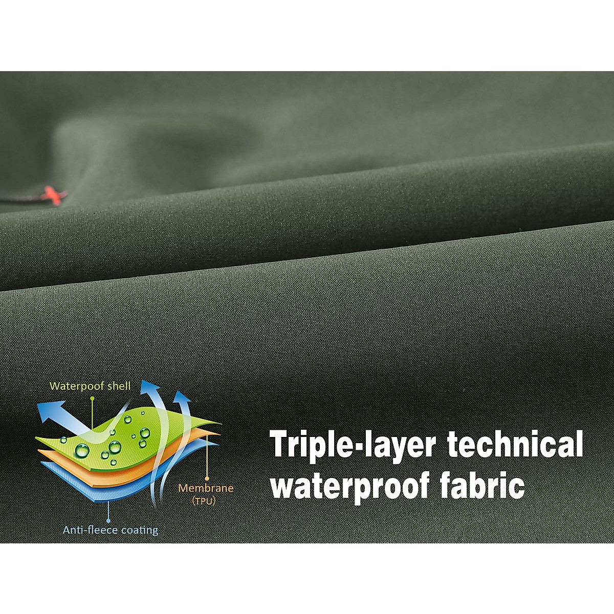 Rdruko Women's Hiking Pants Outdoor Waterproof Windproof Softshell Fleece Slim Snow Ski Pants(Green, US M)