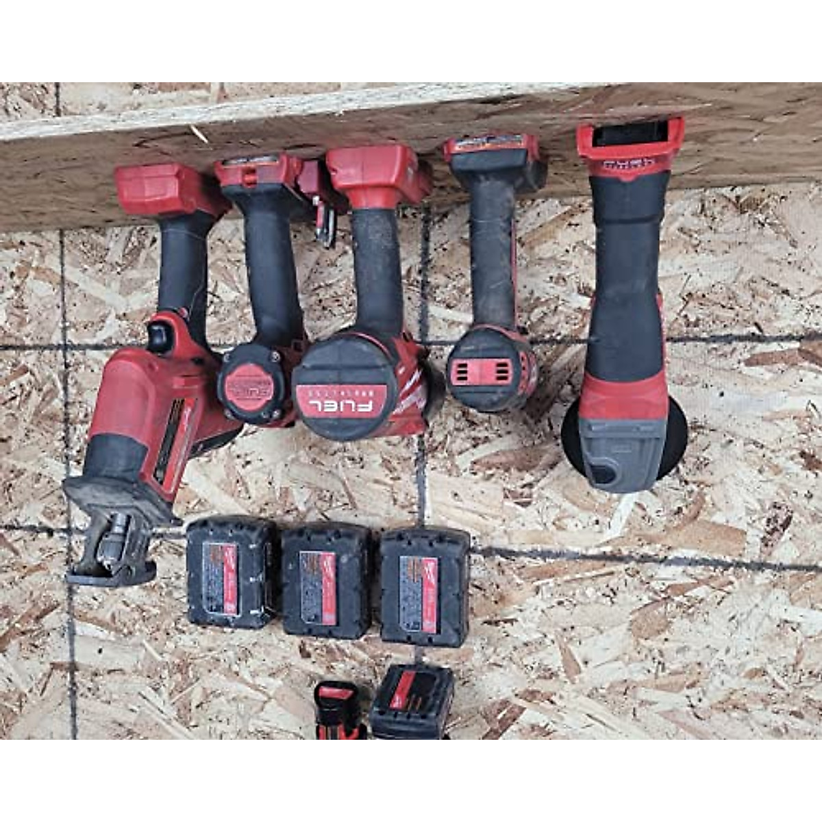 (10 Pack) Tool Holders / Mounts for Milwaukee M18 Tools - Commander Tool & Garage Organization (Black)