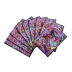 120PCS Holographic Flashing (General Thunder) Top Loading Trading Card Sleeves Deck Protector for TCG Standard Size Cards 67x92mm