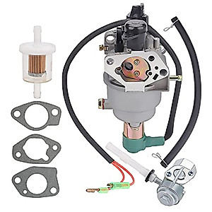 Harbot 5500 Carburetor for Wen Power Pro 56551 56680 56682 5500 6800 7000E 9000E R390 389CC 390CC 13HP Generator with Fuel Shutoff valve Line Gasket Wen Power Pro 5500 Generator Carburetor