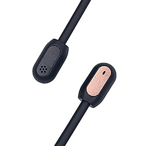 RUIDADF for Bose Quiet Comfort 35 II QC35 II Headphone Gaming Cables Witeh Mute Switch for PC Laptop PS4 PS5 Xbox PC Boom Microphone Cable (Black 1 Set)