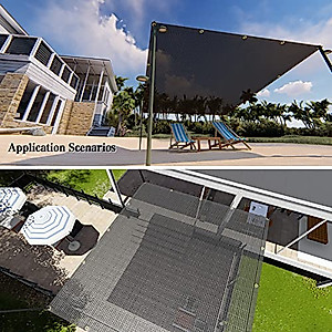 Hortifan 40% Garden Sunblock Shade Cloth, 10 x 20 FT Durable Taped Edge with Grommets UV Resistant Black Garden Shade Net for Plants, Greenhouse, Vegetables and Patio