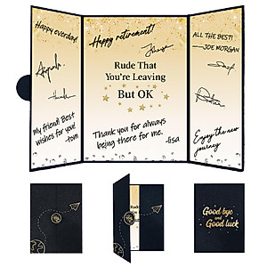 Crenics Farewell Party Decorations, Rude That You're Leaving But Ok Signature Book, Farewell Guest Book Alternative 18 x 12 inch, Great Farewell Going Away Retirement Keepsake Gifts
