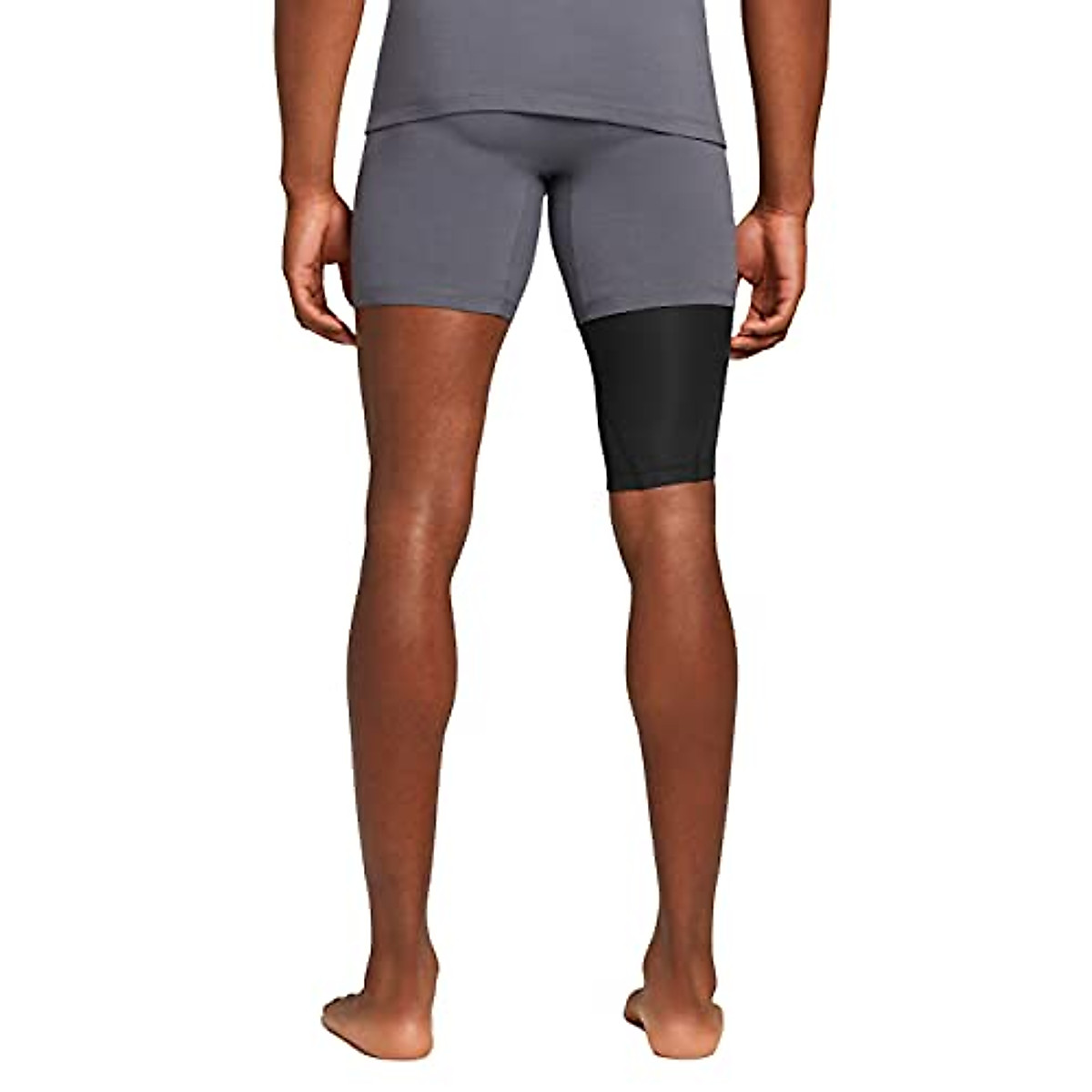 Tommie Copper Performance Compression Quad Sleeve, Unisex, Men & Women, Sweat Wicking Breathable Upper Leg Sleeve for Muscle Support & Recovery - Black - Large