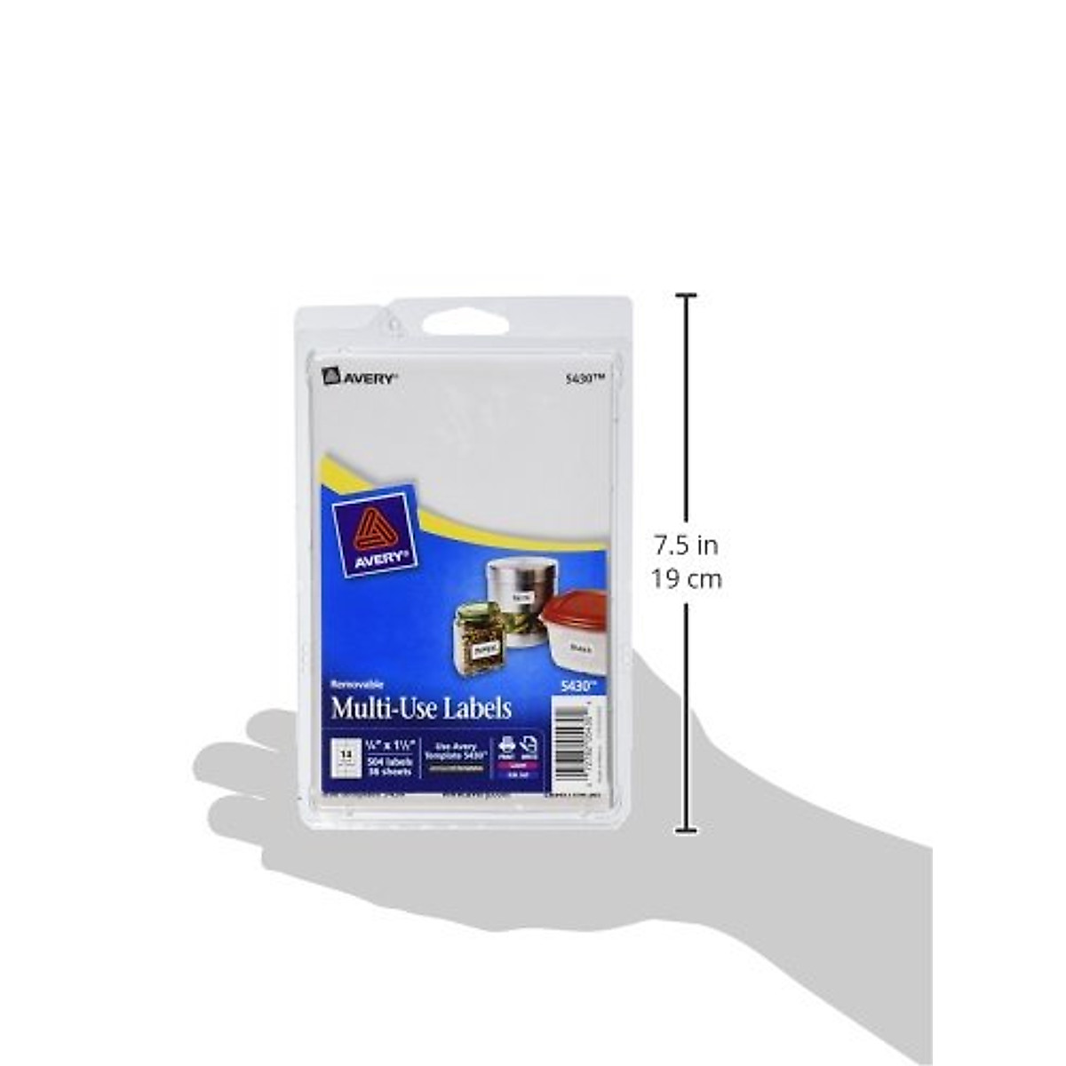 Avery Removable Labels, Removable Adhesive, 0.75" x 1.5", 504 Labels (5430)