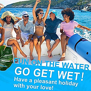 PanAme 9'/12'/18' Giant Floating Water Mat, Foam Water Floating Pad, Tear-Resistant XPE Foam, Lily Pad for Water Recreation, Swimming Pool, Beach, Ocean, Lake, Suitable for Multiple Users, 9-Blue