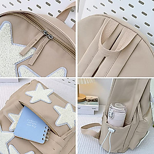 jupkem Jupkem Anime Toilet-bound Hanako-kun Backpack with Animal Doll Pendant Student Bag Laptop Cosplay Boy Girl (White 5)