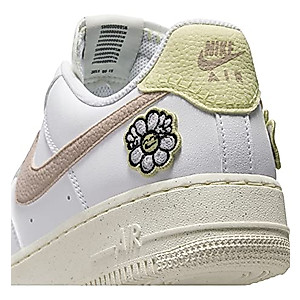 Nike Women's AIR Force 1 '07 Next Nature Shoes, White/Boarder Blue/Citron Tint/Pink Oxford, 8