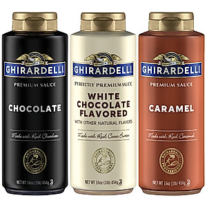 Ghirardelli Squeeze Bottles - Caramel, Chocolate & White Chocolate - Set of 3