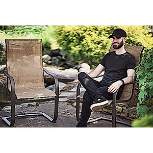 Patio Master Corp Outdoor Patio Bellevue Spring Chair 2 Count