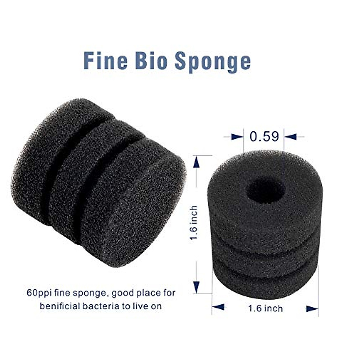 hygger Super Mini Aquarium Single Sponge Filter for Small Fish Tank 0.5-5 Gallon